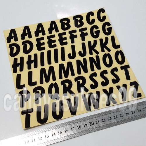 Stiker Kaca Etalase Counter Sticker Cutting MOTOR Huruf Alphabet Abjad ...