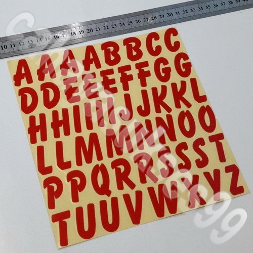 Stiker Kaca Etalase Counter Sticker Cutting MOTOR Huruf Alphabet Abjad ...