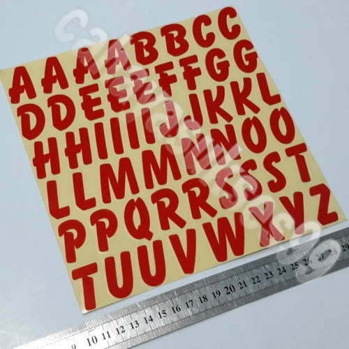 Stiker Kaca Etalase counter Sticker Cutting MOTOR Huruf Alphabet Abjad ...