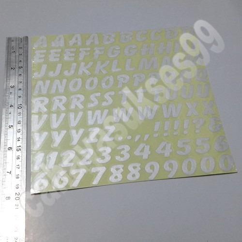 Stiker Kaca Etalase Sticker Cutting MOTOR Alphabet Abjad PUTIH White ...