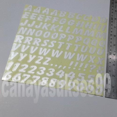 Stiker Kaca Etalase Sticker Cutting MOTOR Alphabet Abjad PUTIH White ...