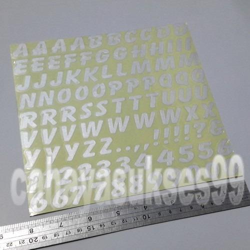 Stiker Kaca Etalase Sticker Cutting MOTOR Alphabet Abjad PUTIH White ...