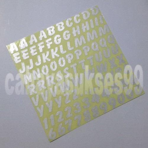 Stiker Kaca Etalase Sticker Cutting MOTOR Alphabet Abjad PUTIH White ...