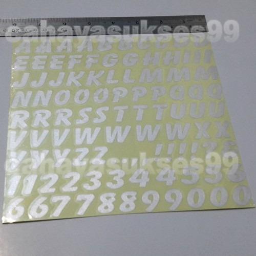 Stiker Kaca Etalase Sticker Cutting MOTOR Alphabet Abjad PUTIH White ...