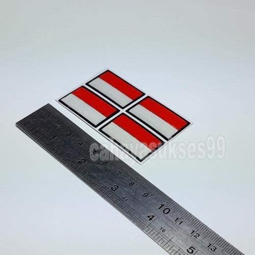 Stiker Motor Timbul Bendera Merah Putih Segi 4 Size Kecil 3.5cm X 2cm ...