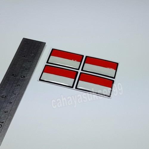 Stiker Motor Timbul Bendera Merah Putih Segi 4 Size Kecil 3.5cm X 2cm ...