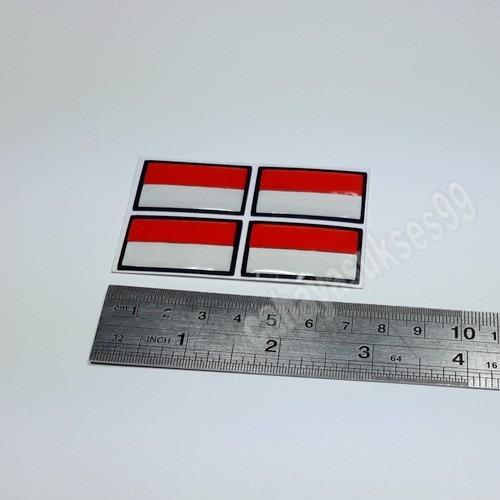 Stiker Motor Timbul Bendera Merah Putih Segi 4 Size Kecil 3.5cm X 2cm ...