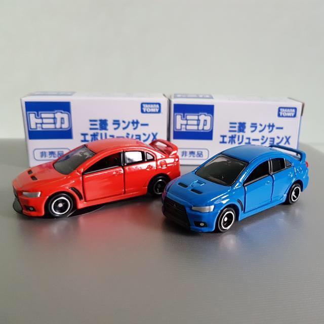 Tomica Evo X Red and Blue NFS, Hobbies & Toys, Toys & Games on Carousell
