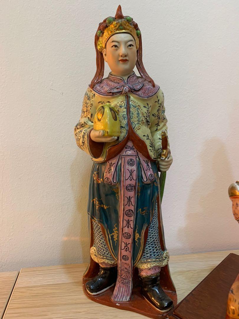 [PREOWNED] Chinese Vintage Statues (Guan Yu, Zhang Fei, Guan Ping ...