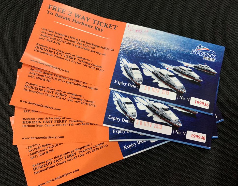 2 way ticket to Batam Harbour Bay, Tickets & Vouchers, Local ...