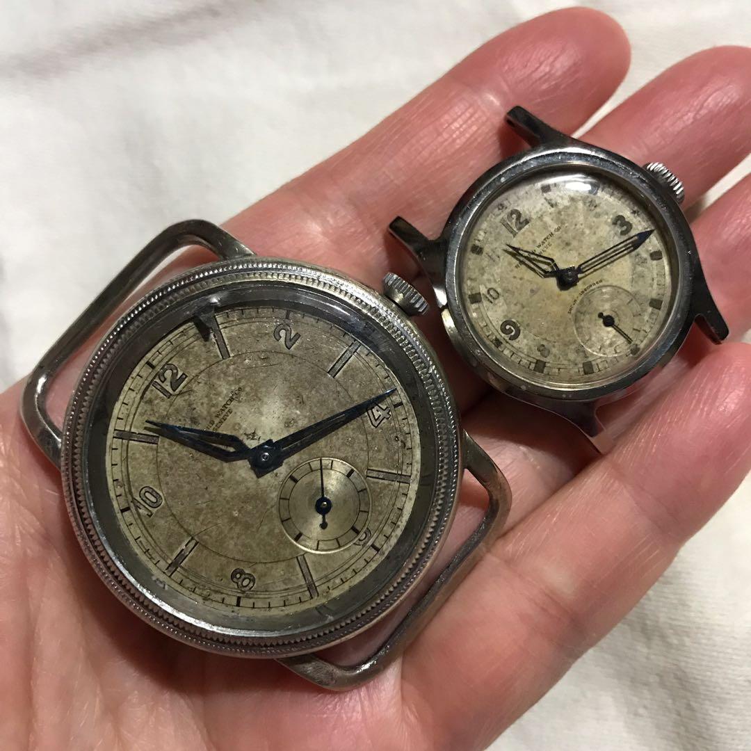 難得一對 Record Geneve military watch 古董軍錶 vintage antique, 名牌, 手錶 - Carousell