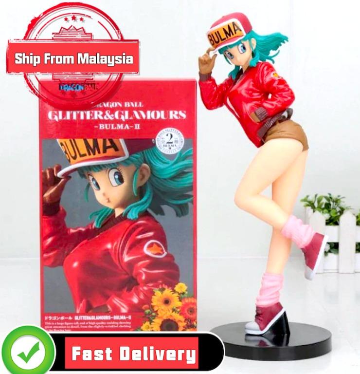 Anime Dragon Ball Z GLITTER & GLAMOURS Bulma 2 Scultures BIG PVC Action ...