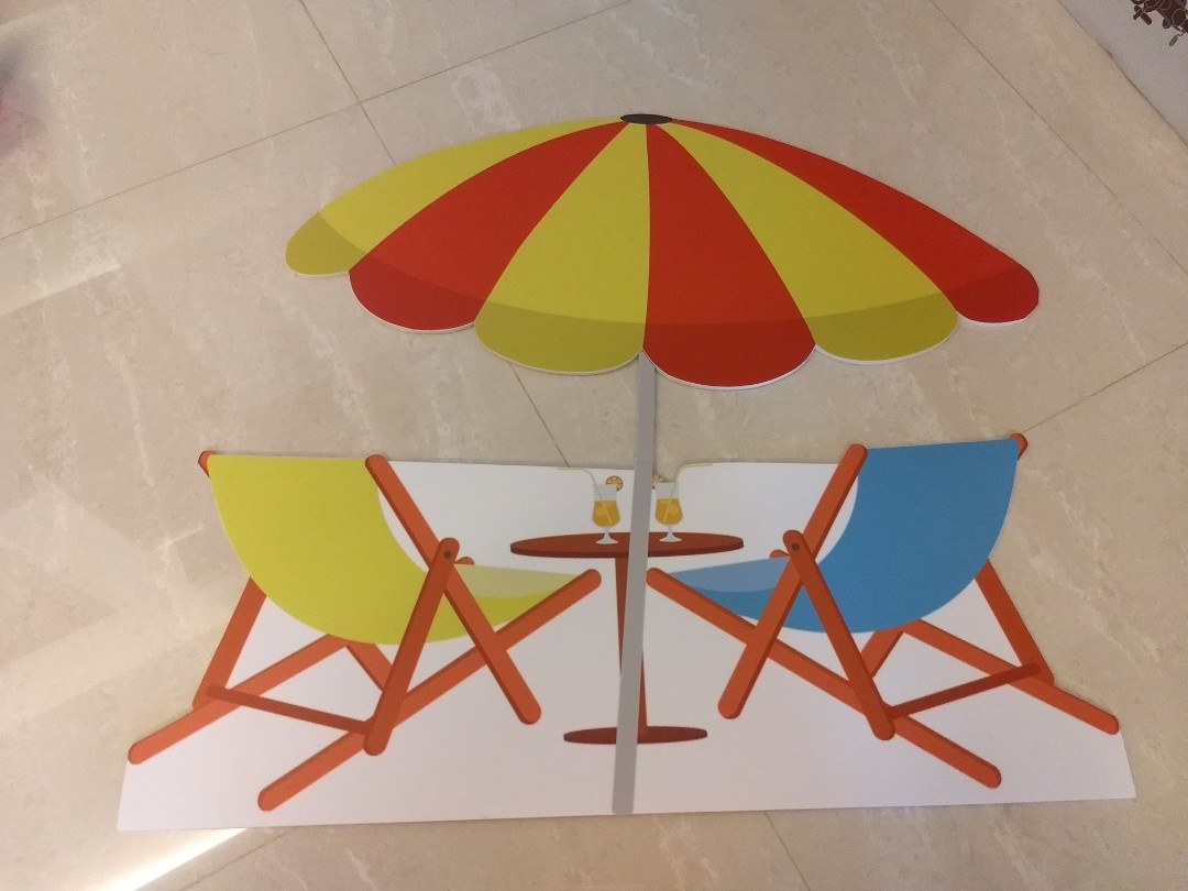 Beach Party Standee (73cm x 65cm), Hobbies & Toys, Stationery & Craft ...