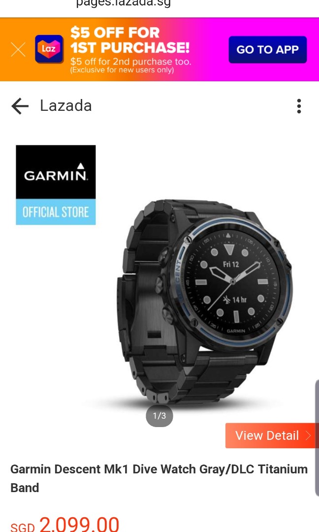 Garmin descent titanium mk1, Mobile Phones & Gadgets, Wearables & Smart ...