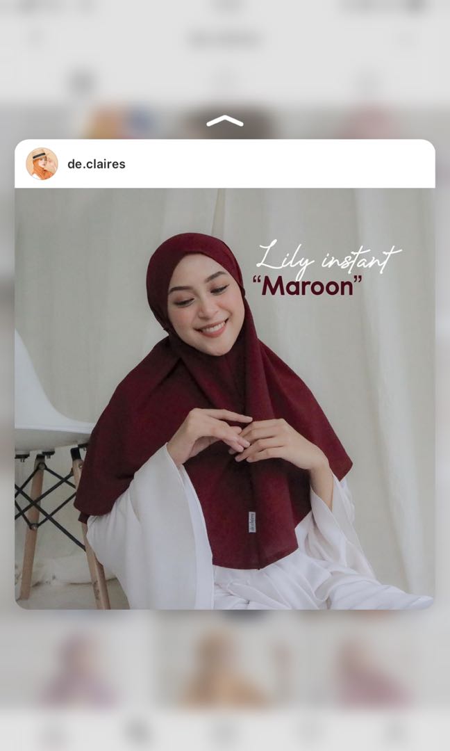 Hijab Lily Instant De Claires Fesyen Wanita Muslim Fashion Syal Di