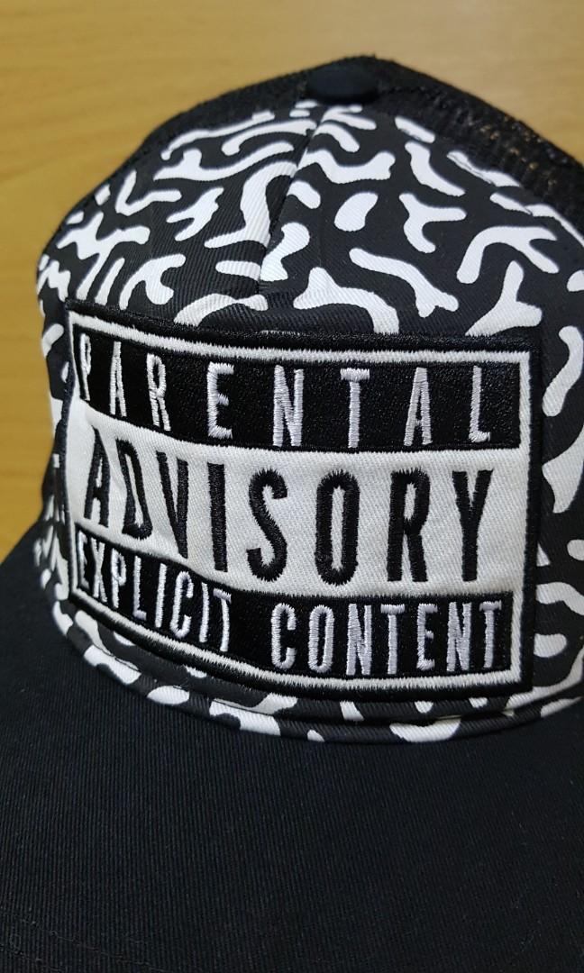 H&M Divided PARENTAL ADVISORY EXPLICIT CONTENT Trucker Cap. (Original), Men's Fashion, Watches ...