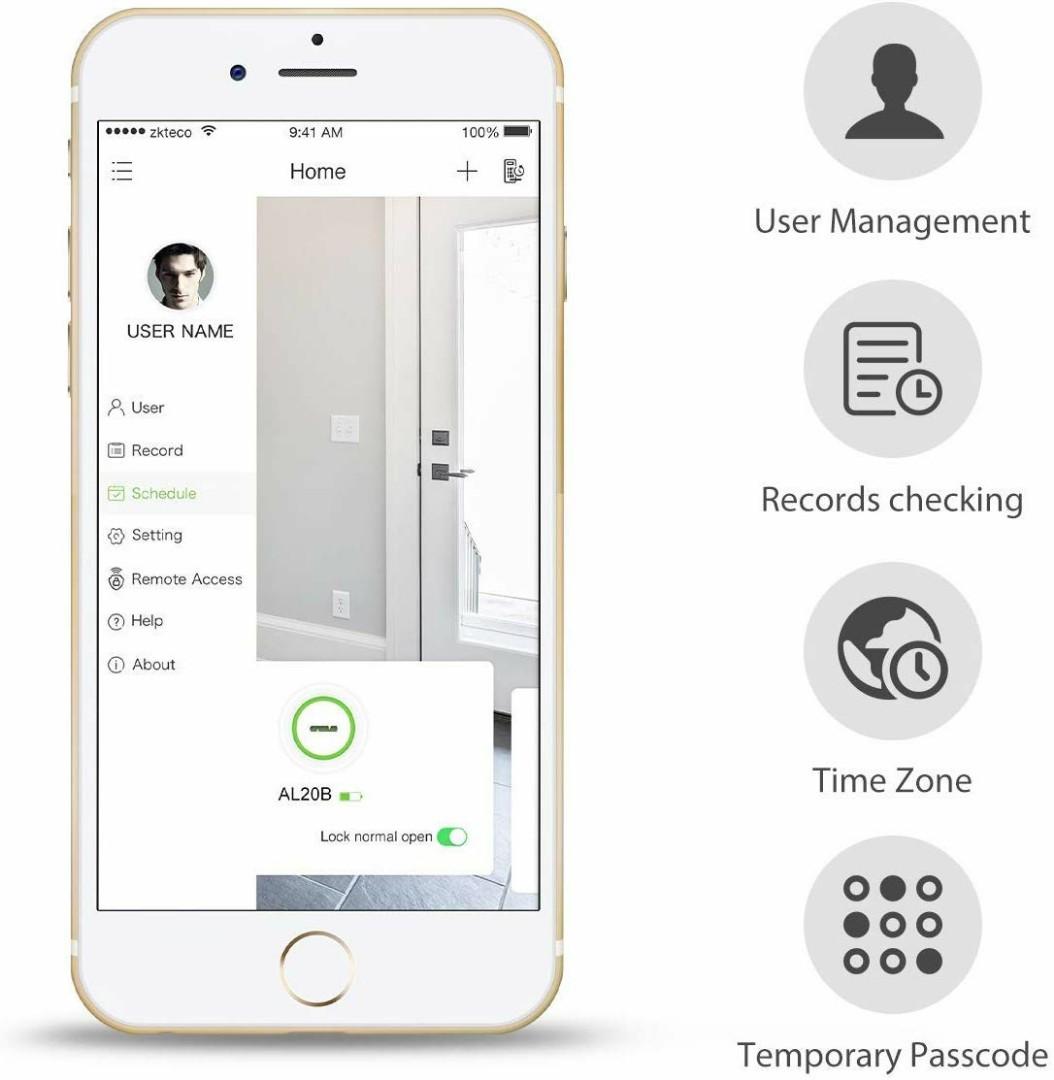 Keyless Door Locks with Bluetooth/Biometric Fingerprint Door Lock ...