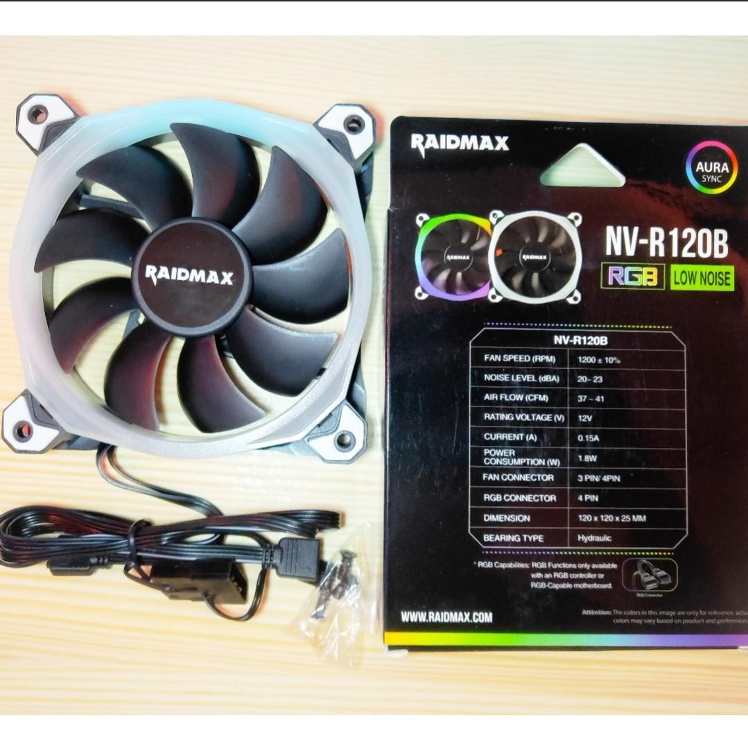 Raidmax NV-R120B RGB Case Fan, Computers & Tech, Parts & Accessories ...
