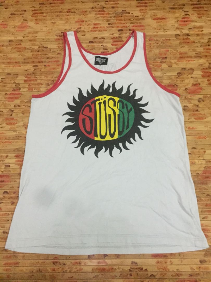 Singlet STUSSY IRIE ROOTS Reggae jamaica original, Men's Fashion, Tops ...