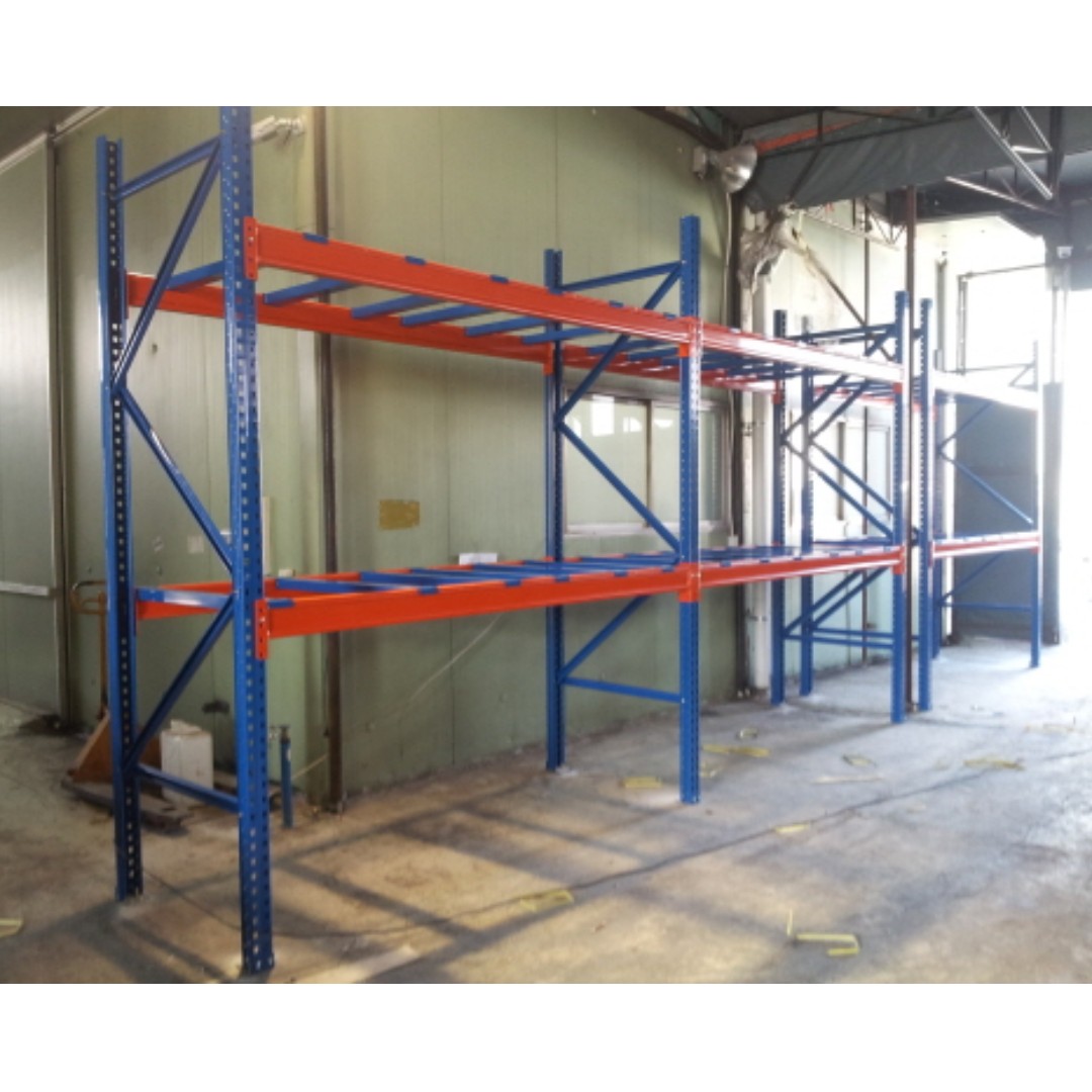 Steel Pallet Rack - 2 level Tie Beam Type - Heavy Rack Display ...