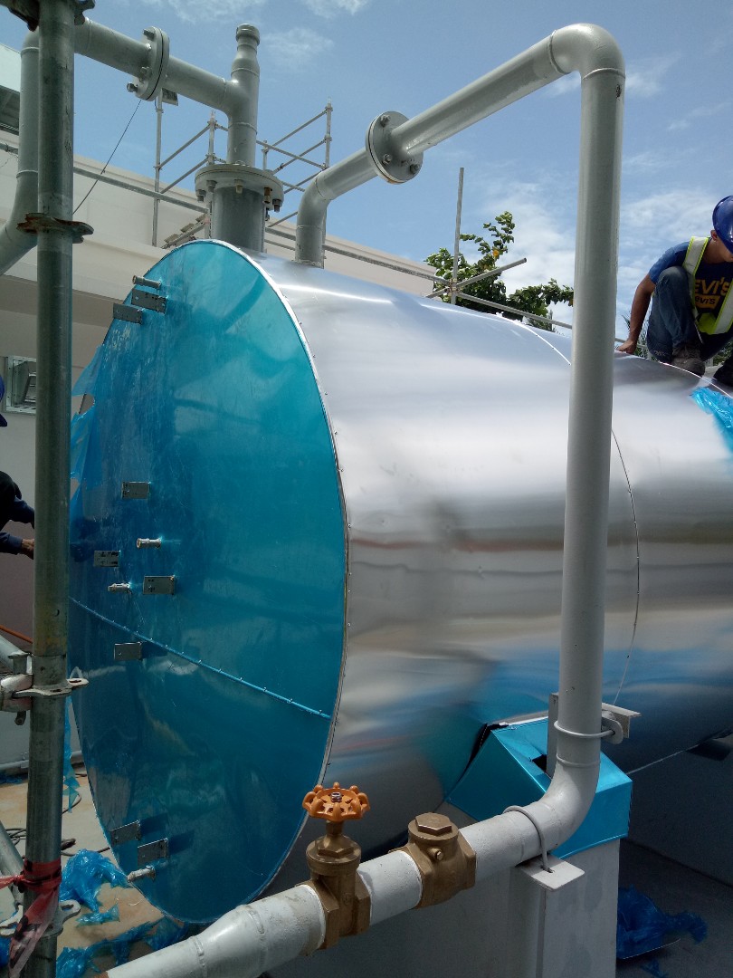 Tank Pipe aluminum cladding Insulation, Commercial & Industrial ...