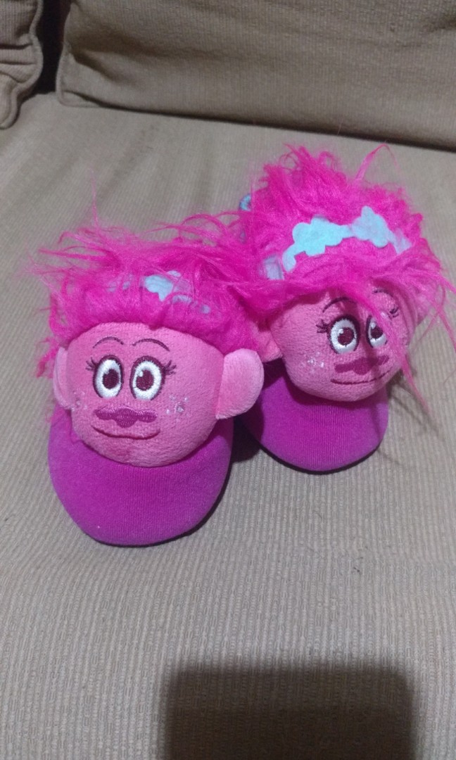 Trolls Poppy Slippers, Babies & Kids, Babies & Kids Fashion on Carousell