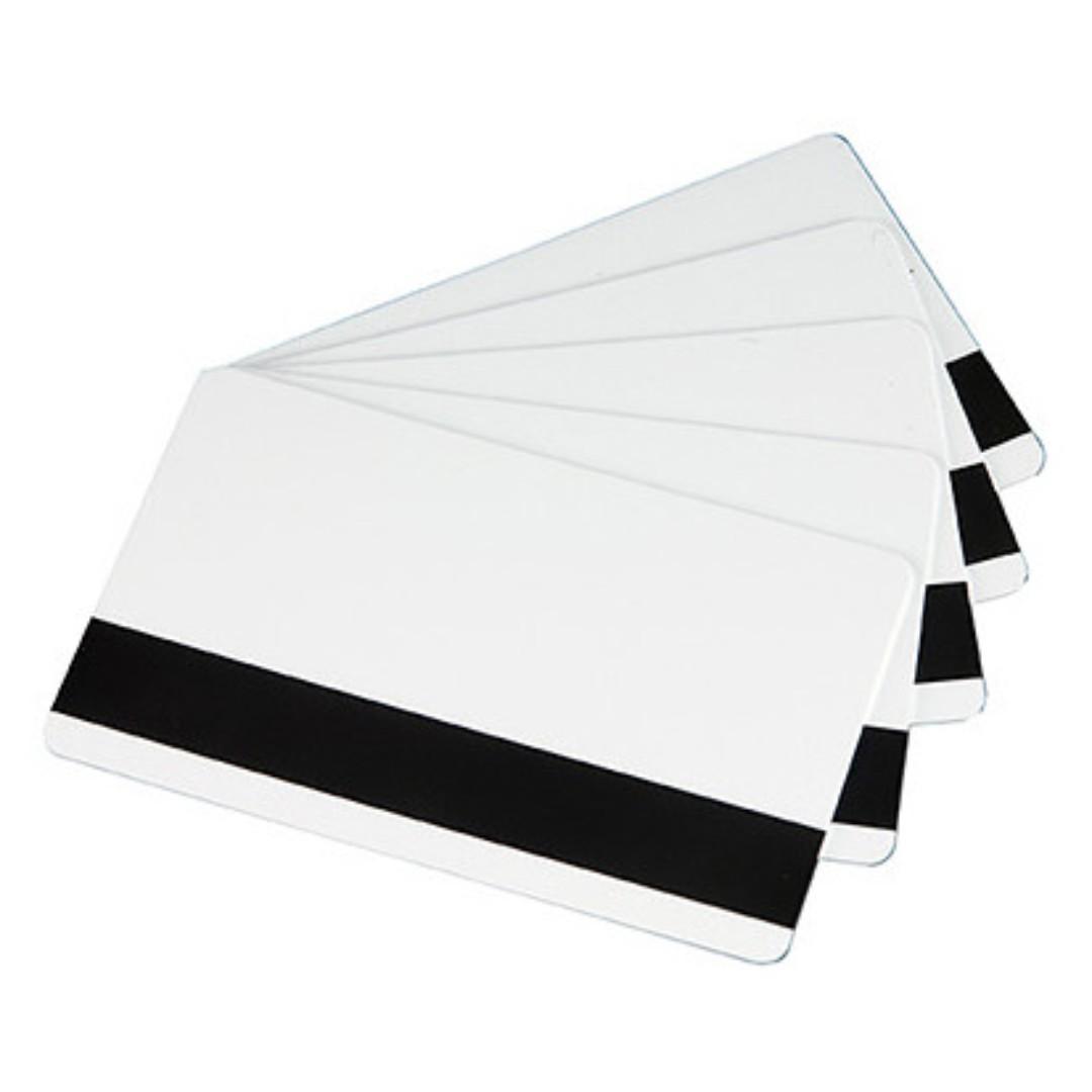 white blank PVC cards with HICO Mag Stripe, CR-80/30mil, 3 track hi co ...