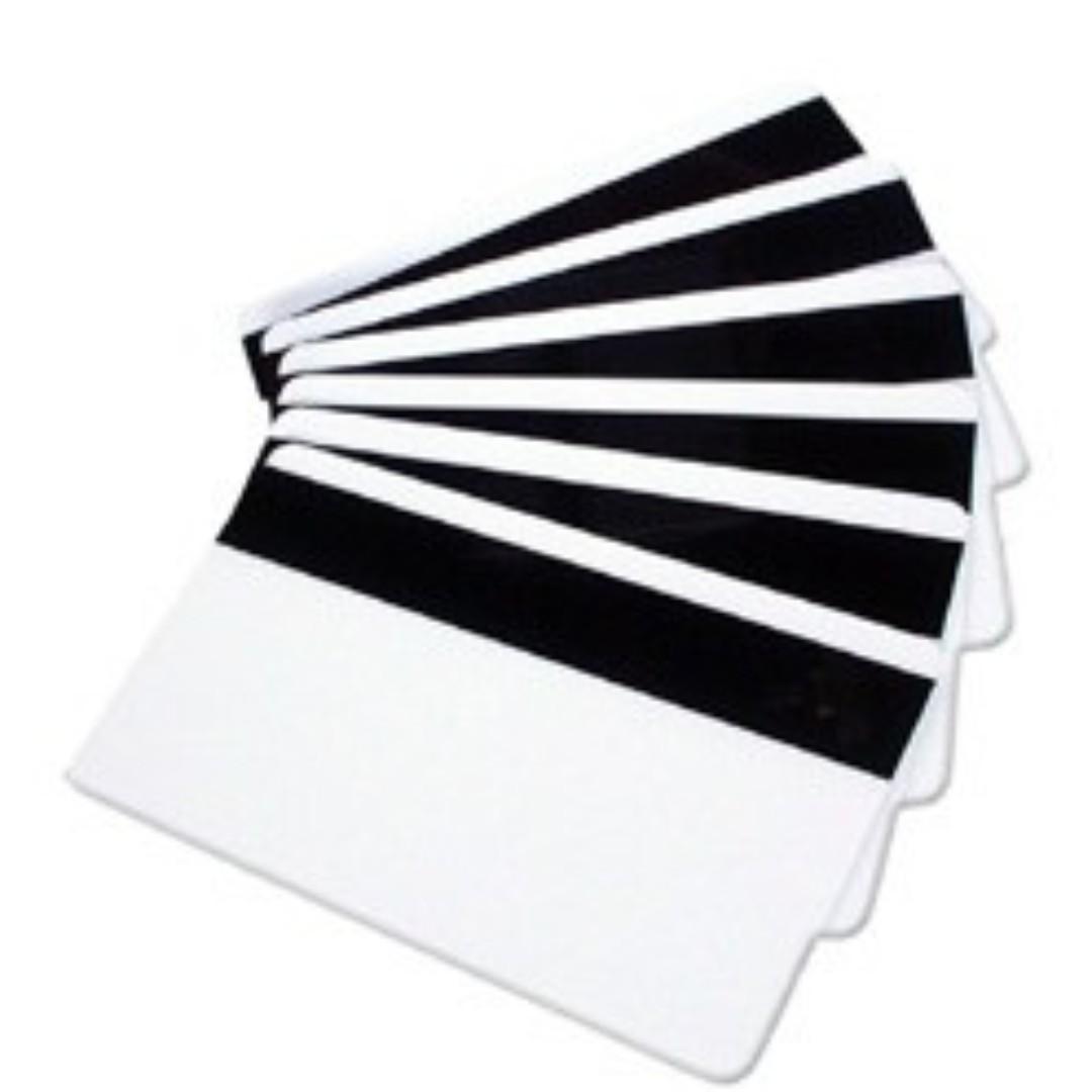 white blank PVC cards with HICO Mag Stripe, CR-80/30mil, 3 track hi co ...