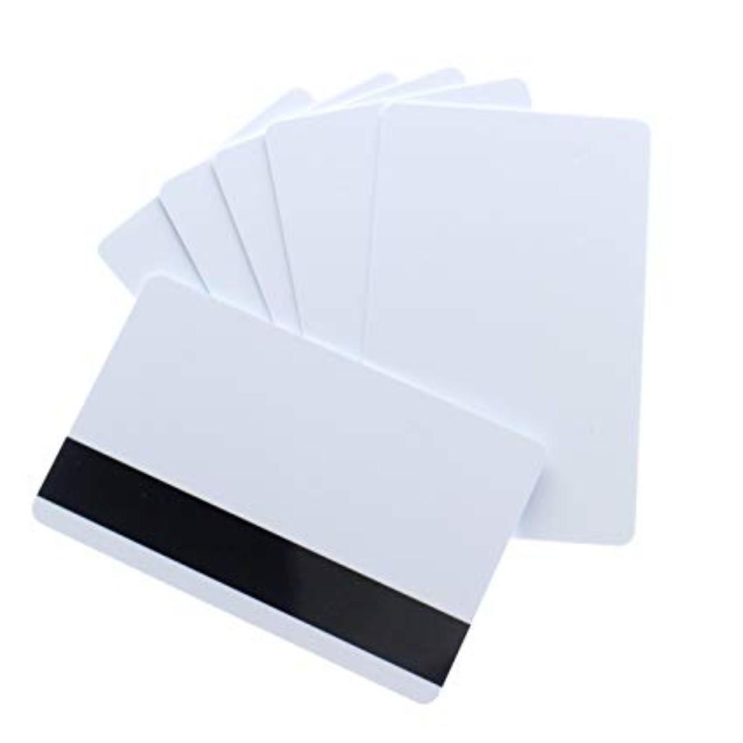 white blank PVC cards with HICO Mag Stripe, CR-80/30mil, 3 track hi co ...
