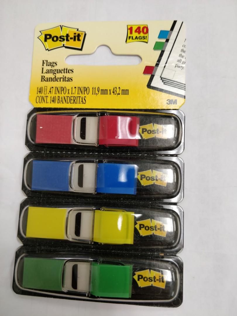 包郵 多件 3M POST-It Flags Languettes Banseritas 140 Flags, 興趣及遊戲, 手作＆自家設計 ...