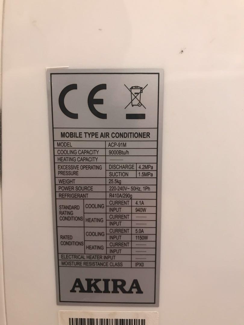 Akira Portable Air Con, TV & Home Appliances, Air Conditioners ...