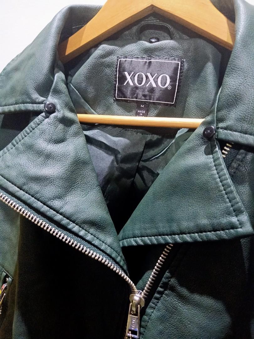 Authentic XOXO Faux Leather Jacket, Women's Fashion, Coats, Jackets and ...