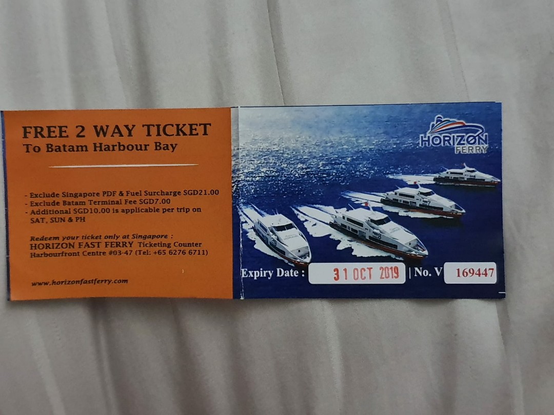 Batam ferry 2 way ticket, Tickets & Vouchers, Local Attractions ...