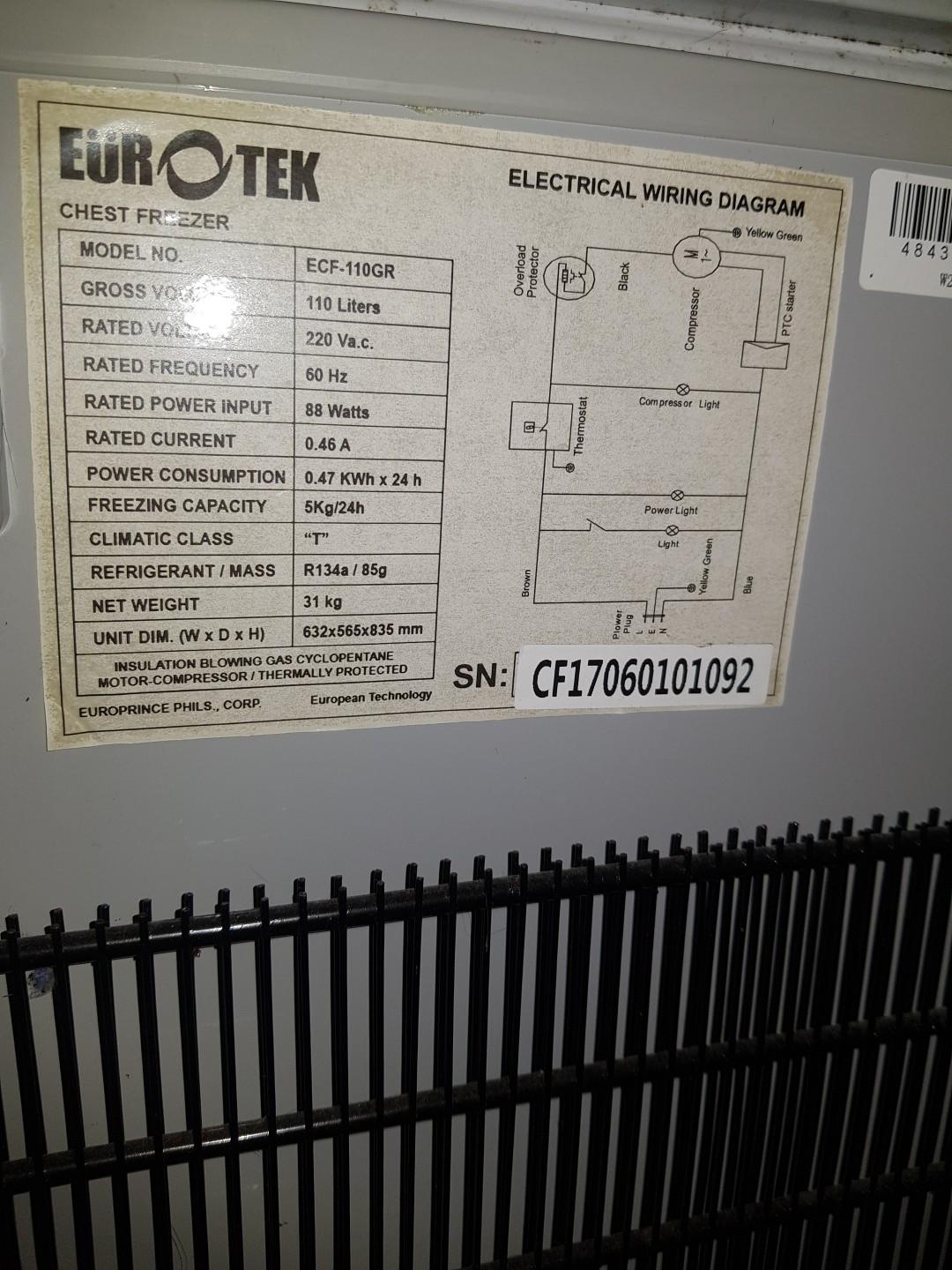 Eurotek Chest Freezer, TV & Home Appliances, Kitchen Appliances ...