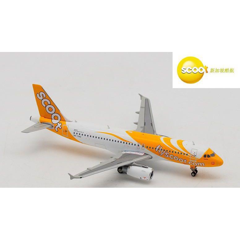 Flyscoot 1:400 10cm A320 100% aircraft model 9V-TAZ Material: Diecast ...