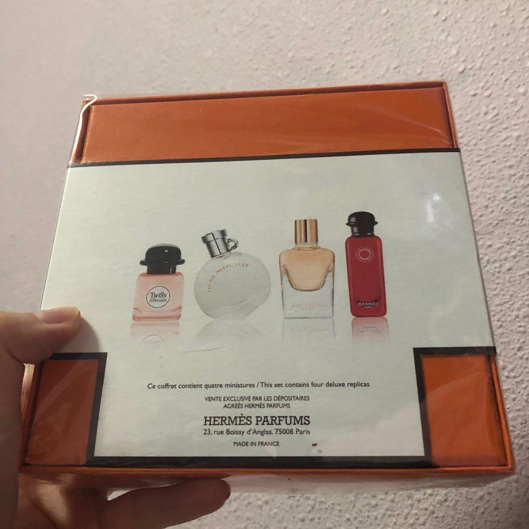 Hermes 4 Pcs Miniature Deluxe Coffret Gift Set, Beauty & Personal Care ...
