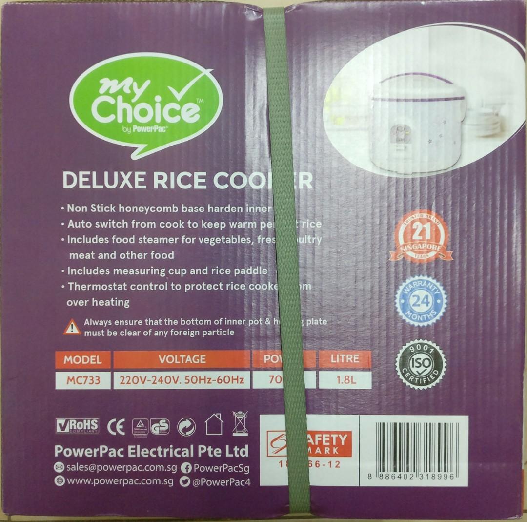 My Choice 1.8L Deluxe Rice Cooker, TV & Home Appliances, Kitchen ...