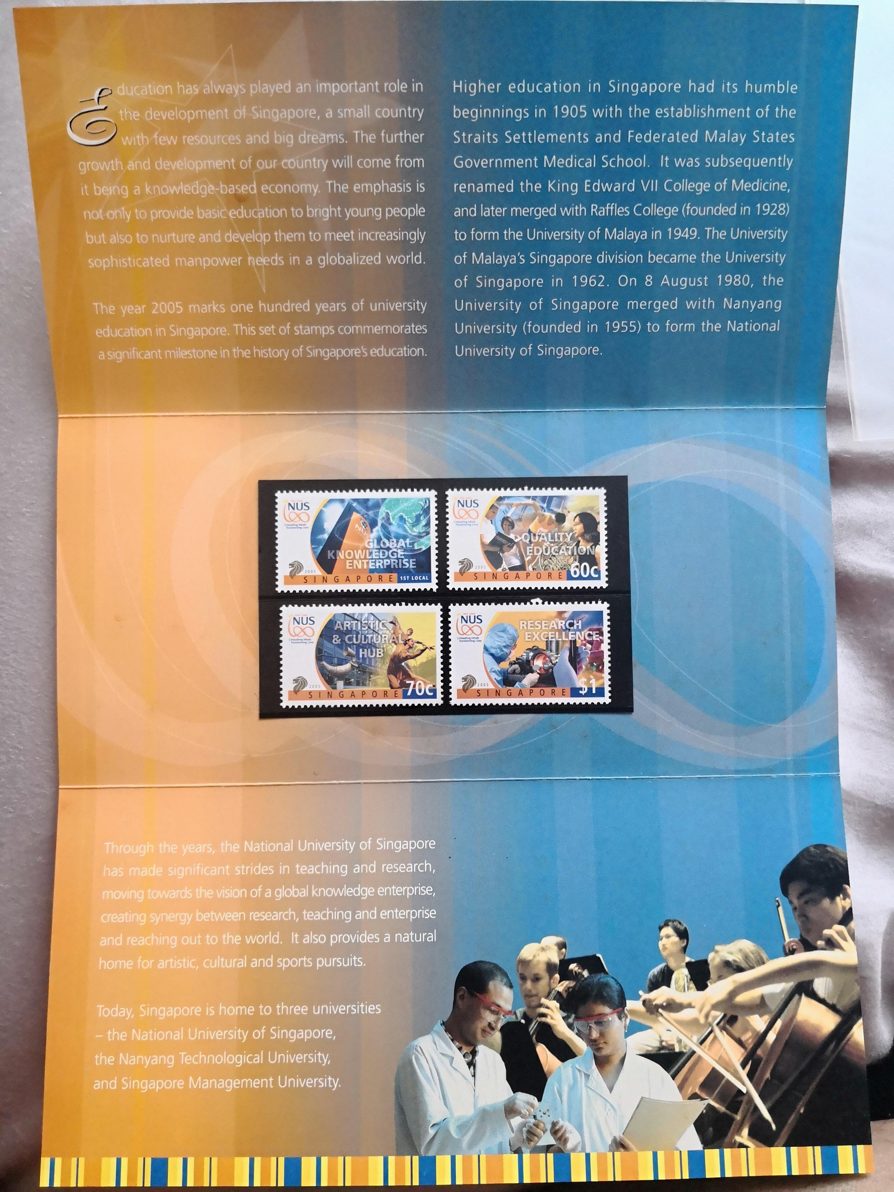 NUS 100th year memorial stamps, Vintage & Collectibles, Stamps & Prints ...