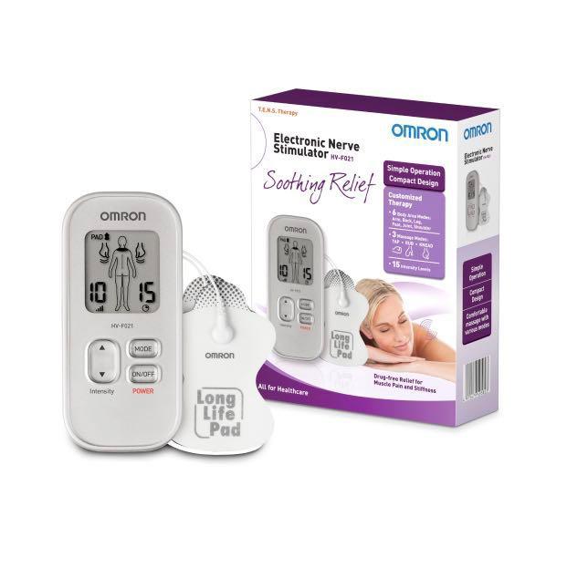 Omron Electronic Nerve Stimulator (TENS unit) HV-F021, Health & Nutrition, Health Monitors ...