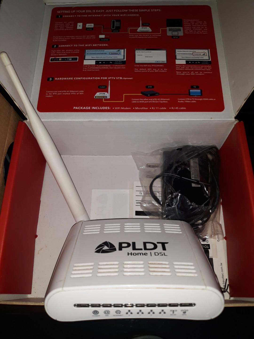Pldt wifi modem w/ Pldt blue trendy phone, Computers & Tech, Parts ...