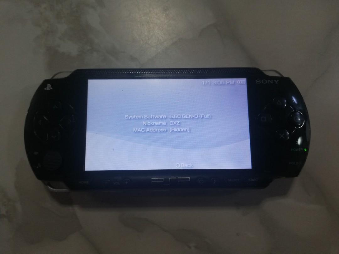 Sony PlayStation Portable Fat Black 8GB 5.50 Gen-D (Full), Video Gaming ...