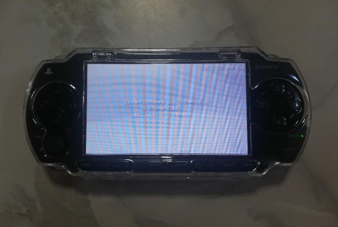 Sony PlayStation Portable Fat Black 8GB 5.50 Gen-D (Full), Video Gaming ...