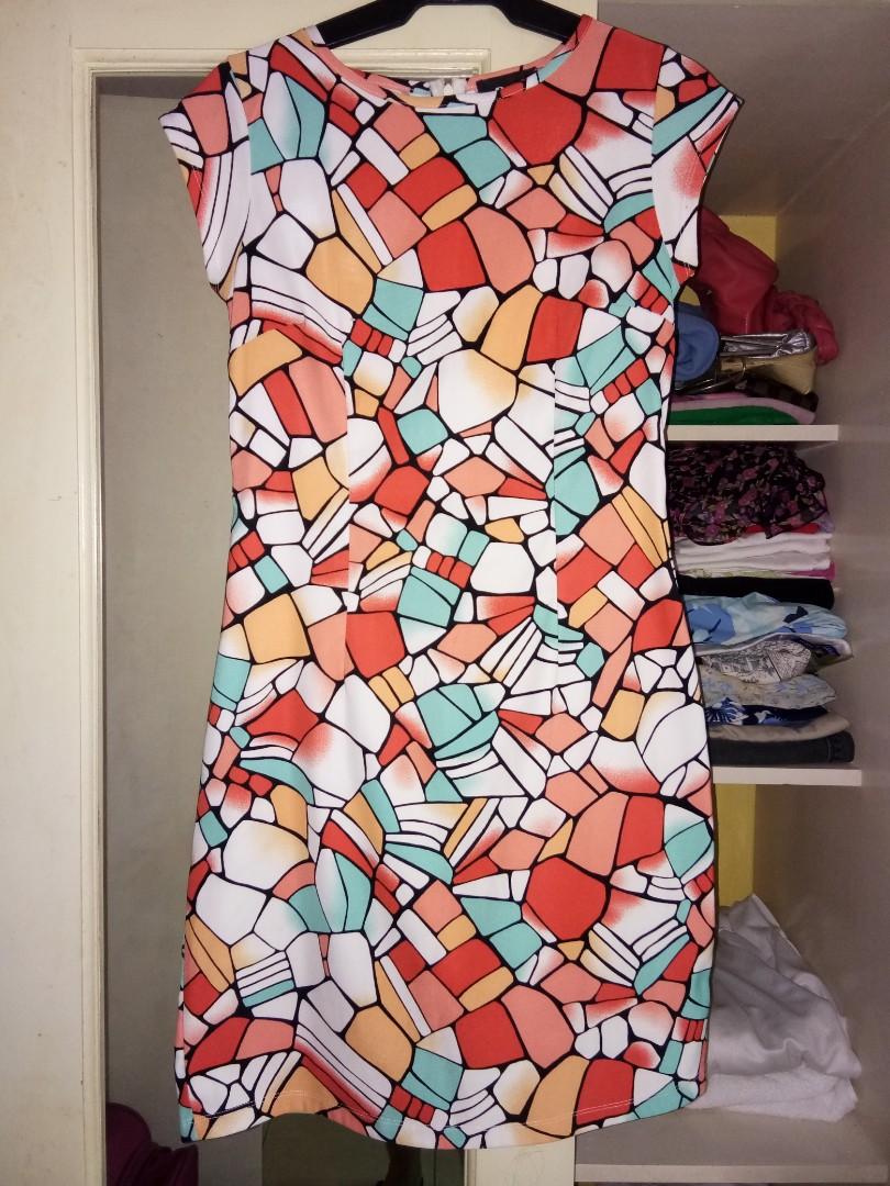 Stained Glass Design Dress, Women's Fashion, Dresses & Sets, Evening ...