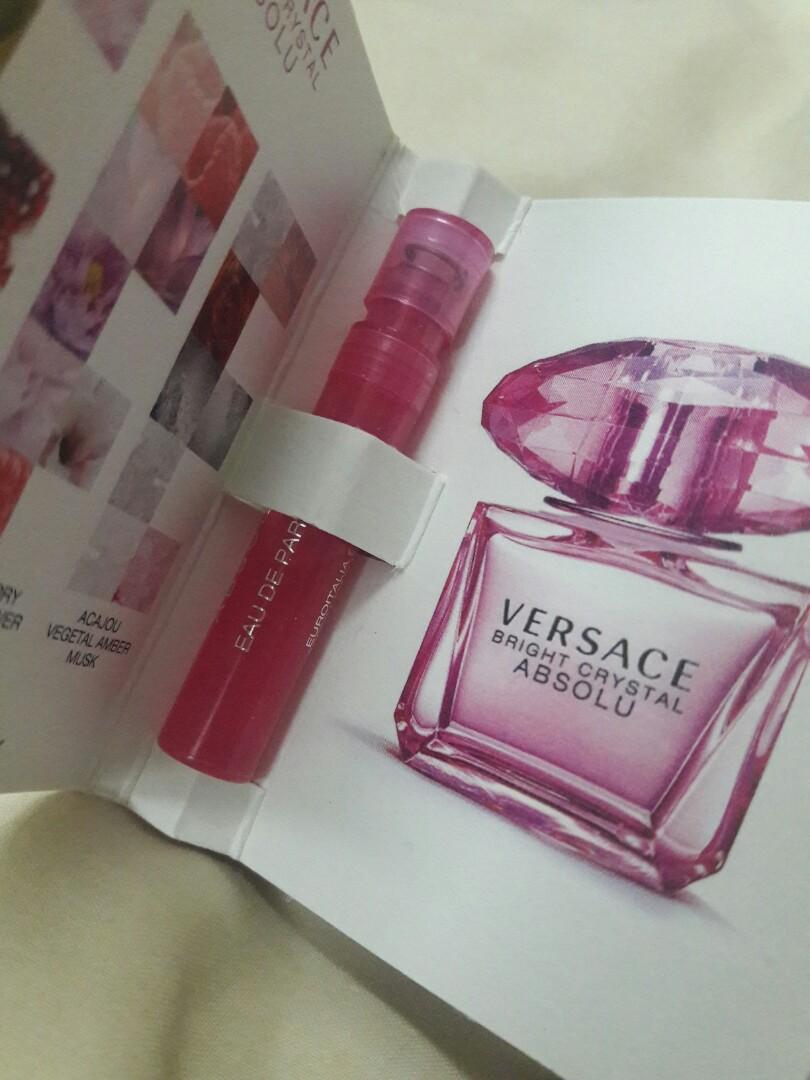 Versace Bright Crystal Absolu Sample Vial, Beauty & Personal Care ...