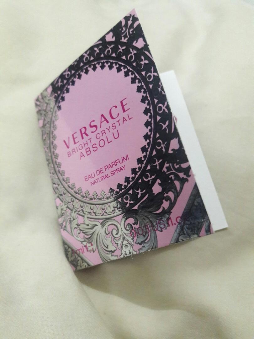 Versace Bright Crystal Absolu Sample Vial, Beauty & Personal Care ...