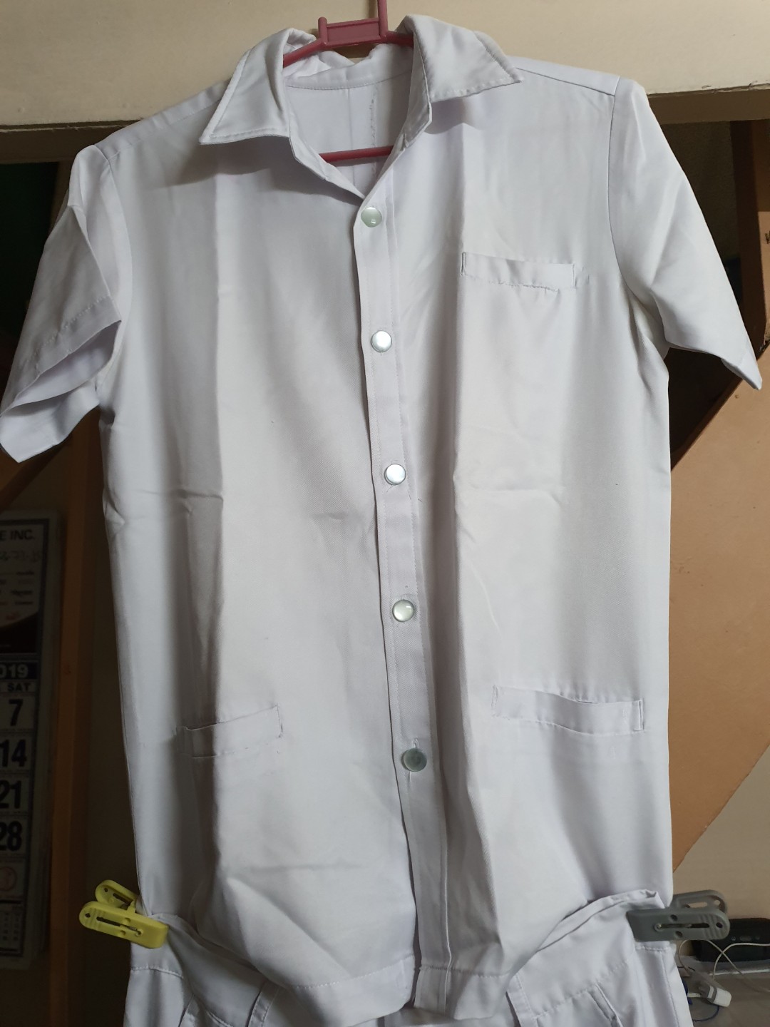 White Uniform, Men's Fashion, Tops & Sets, Formal Shirts on Carousell