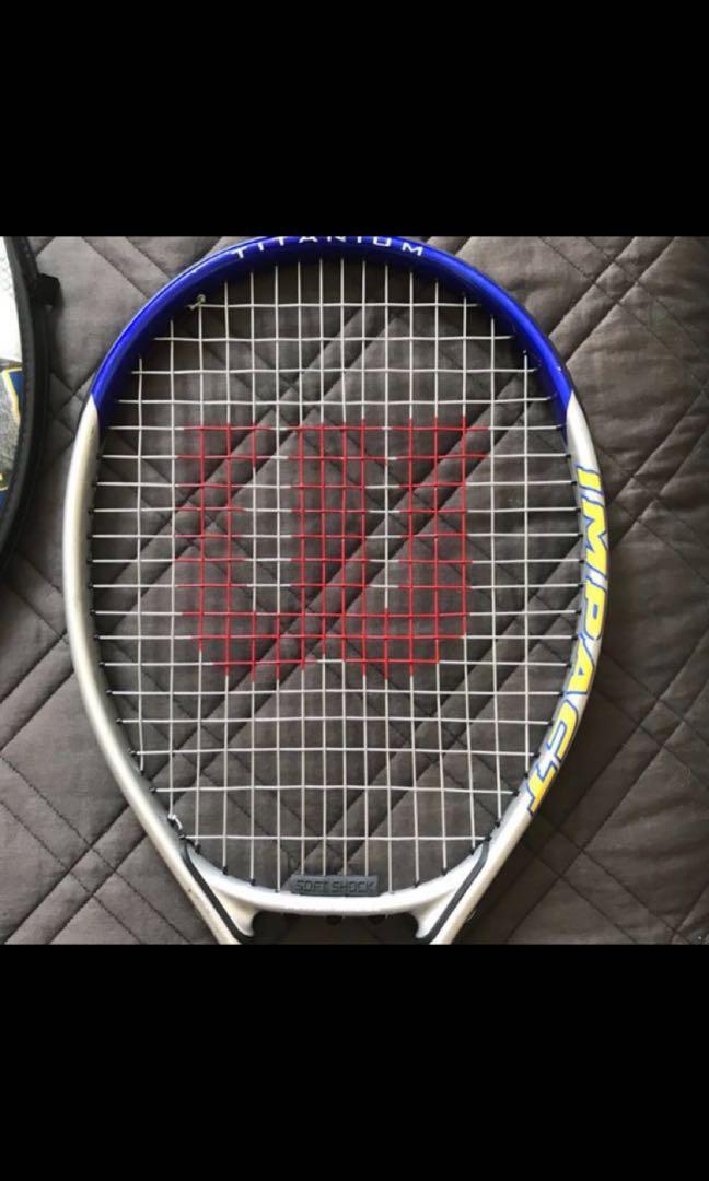 Wilson Tennis Racket Impact Titanium, Sports Equipment, Sports & Games ...