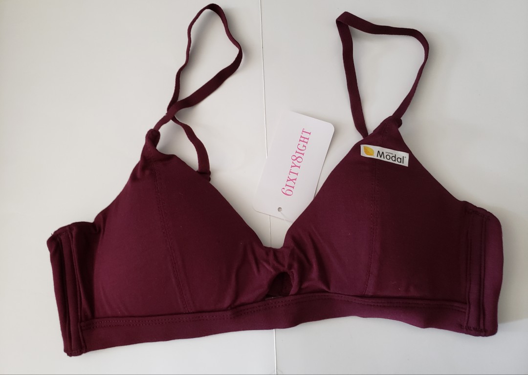 全新 Sixty eight bra M碼 棗紅色, 女裝, 泳裝, 泳衣 - Carousell