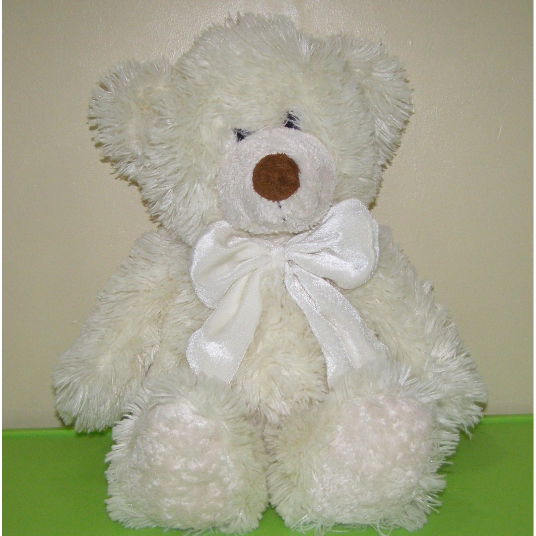 Big Milky White BLUE MAGIC Teddy Bear, Hobbies & Toys, Toys & Games on ...