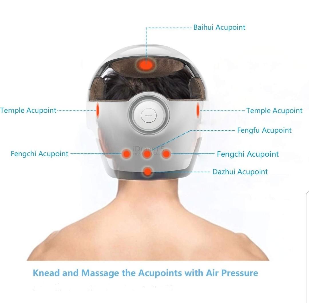 Breo iDream5 Head Massager, Rechargeable Eye Massager 2-in-1 Electric ...